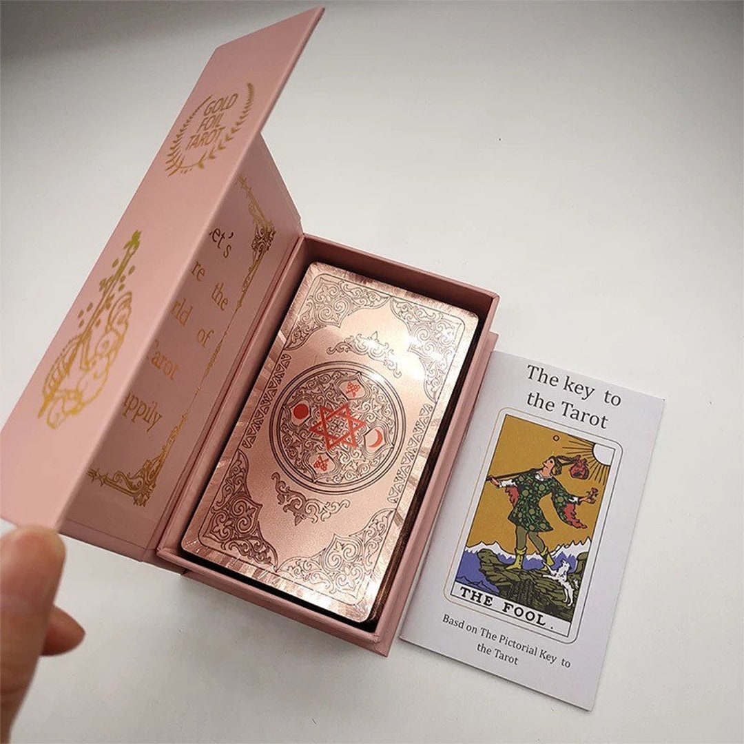 Pink Gold Tarot Deck 78 Cards Tarot Deck for Beginners Tarot - Etsy