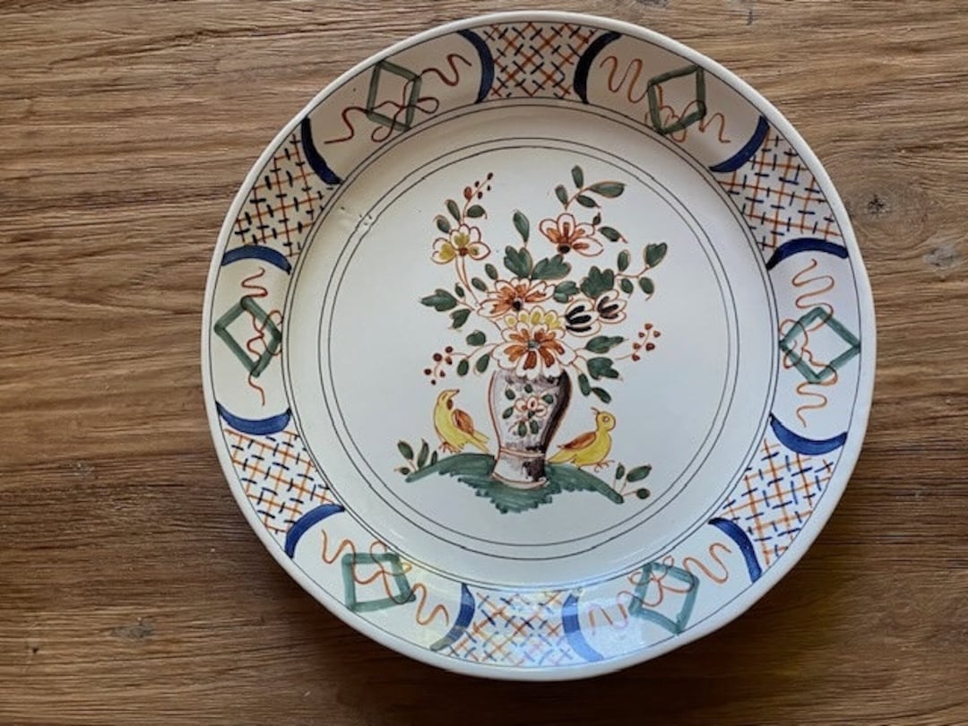 Antique 18th Century Dutch Delft Tin Glazed Earthenware Pottery Plate ...