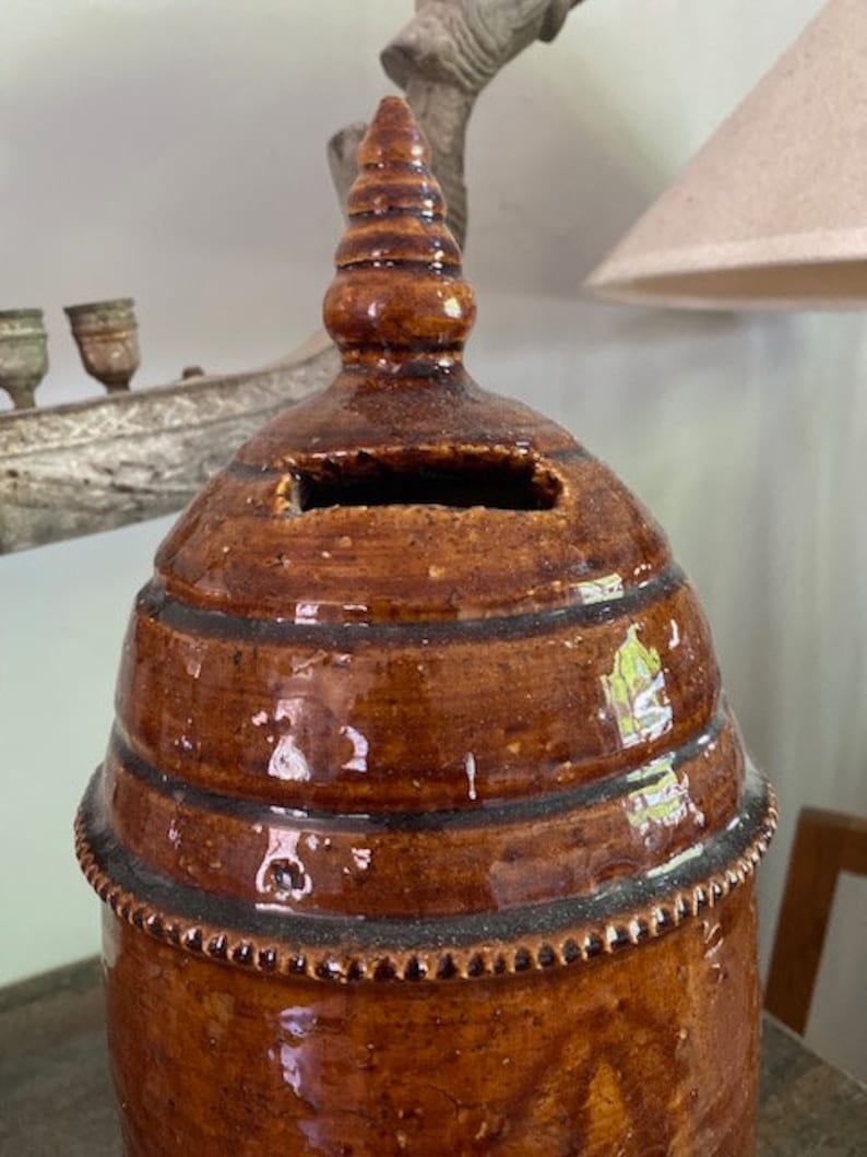 Beautiful Old Money Bank in Varnished Terracota - Etsy