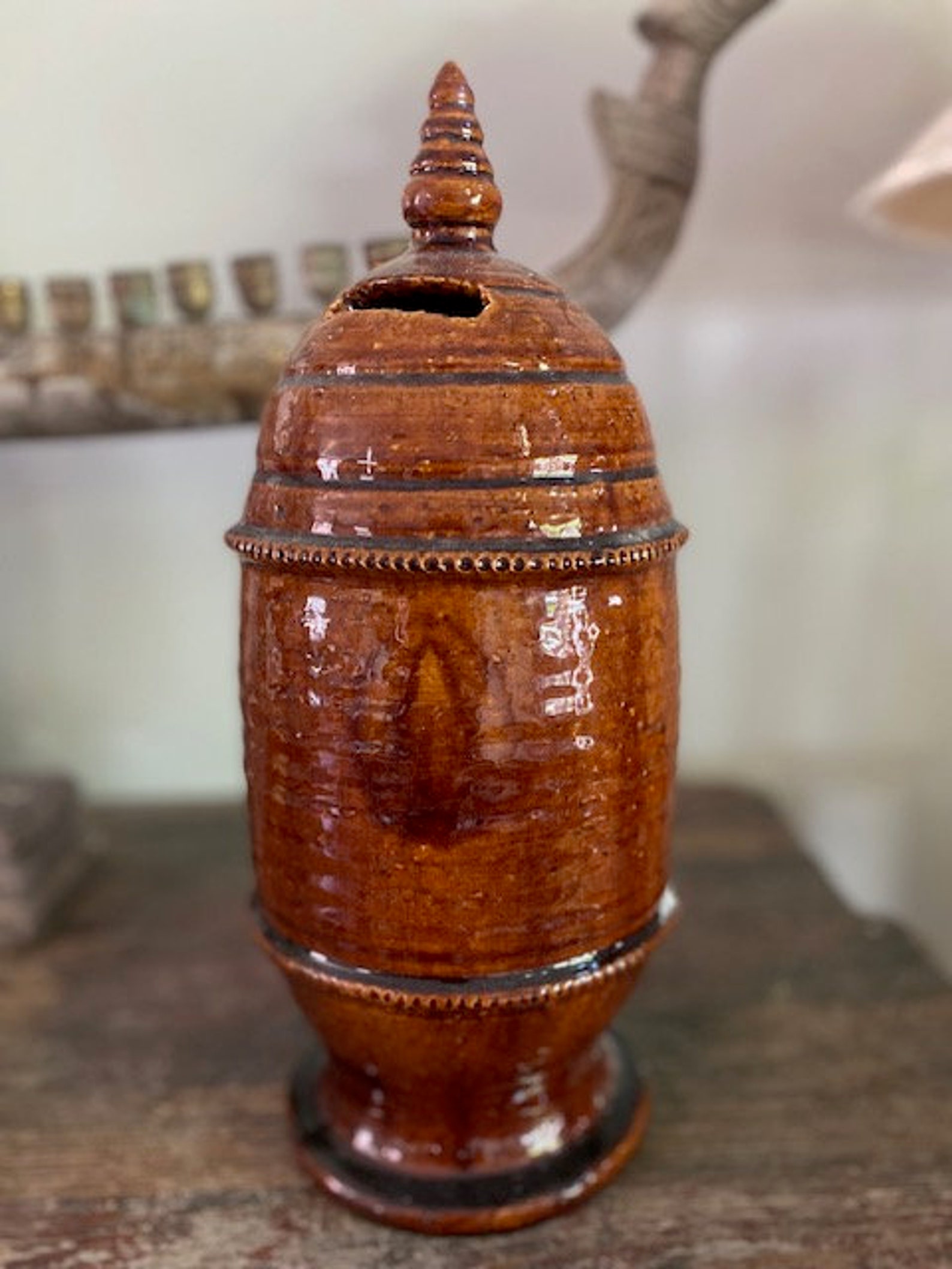 Beautiful Old Money Bank in Varnished Terracota - Etsy