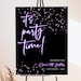 Purple Black Welcome Sign Template Editable Neon Birthday Welcome Sign ...
