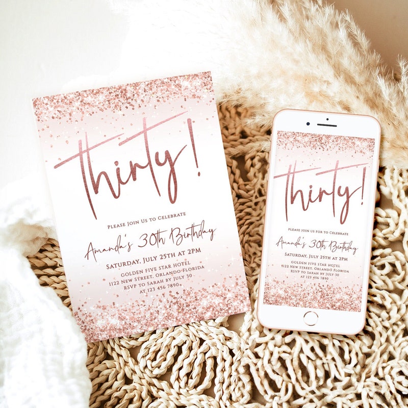 30th Birthday Invite - Etsy