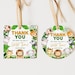 EDITABLE Safari Animals Favor Tags Wild One Birthday Thank You Tags ...