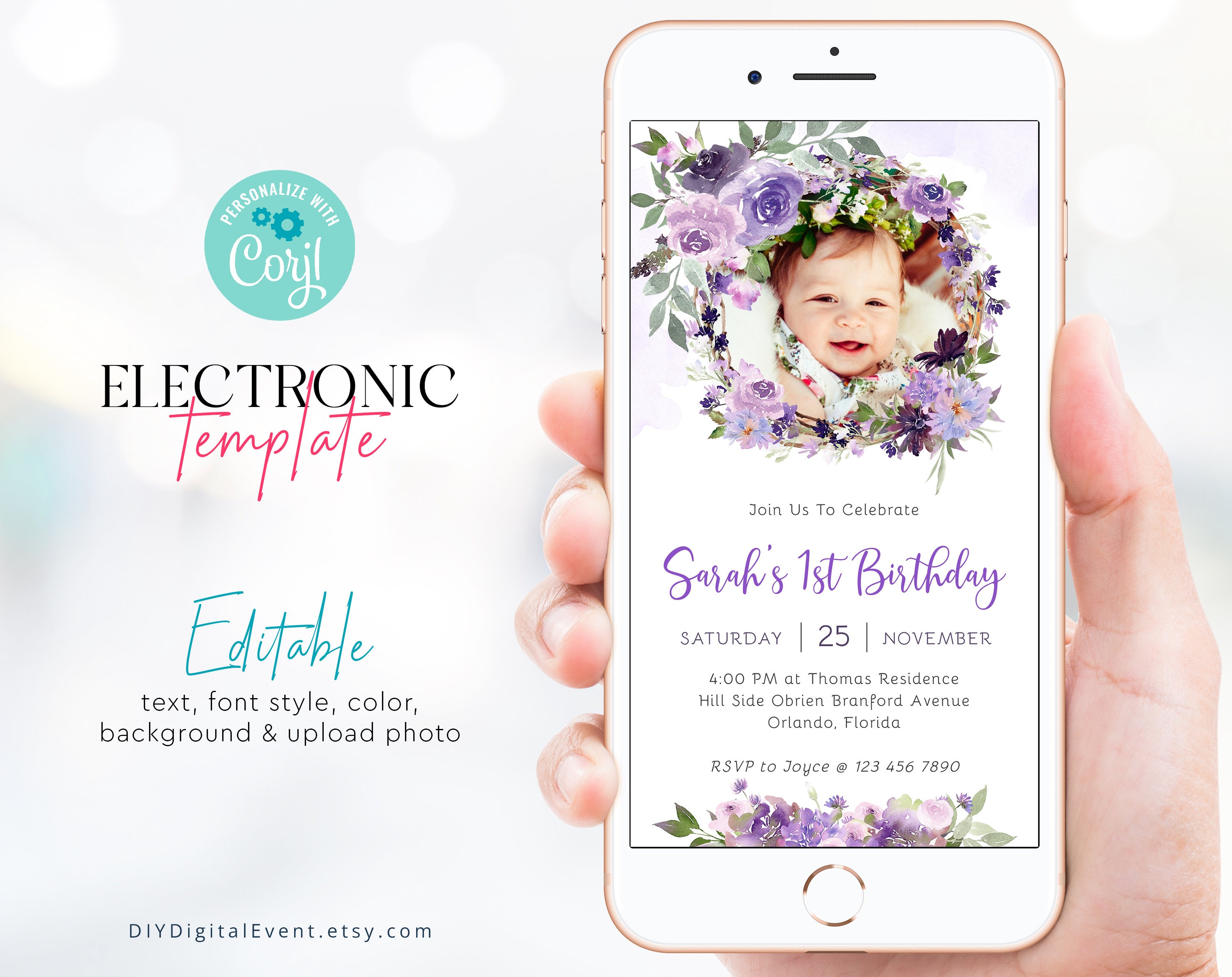 Paper & Party Supplies Invitations & Announcements Invitations Digital ...