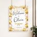 Gold Birthday Party Welcome Sign Template Editable Gold Confetti ...