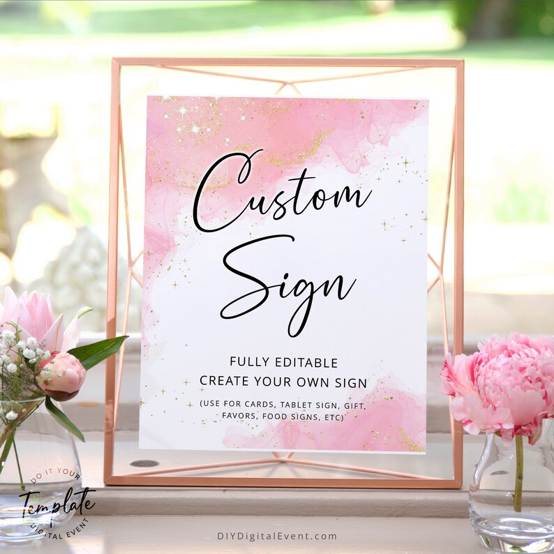 Editable Custom Sign Printable Baby Shower Birthday Wedding - Etsy