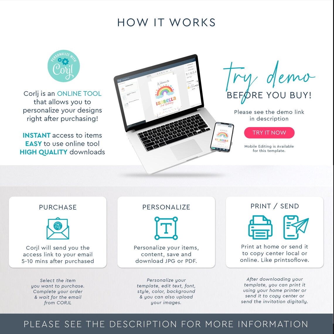 Rainbow Welcome Sign Template Editable Colorful Rainbow Party - Etsy