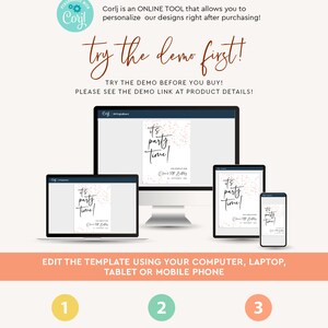 Minimalist Welcome Sign Template Editable Rose Gold Glittery Birthday ...