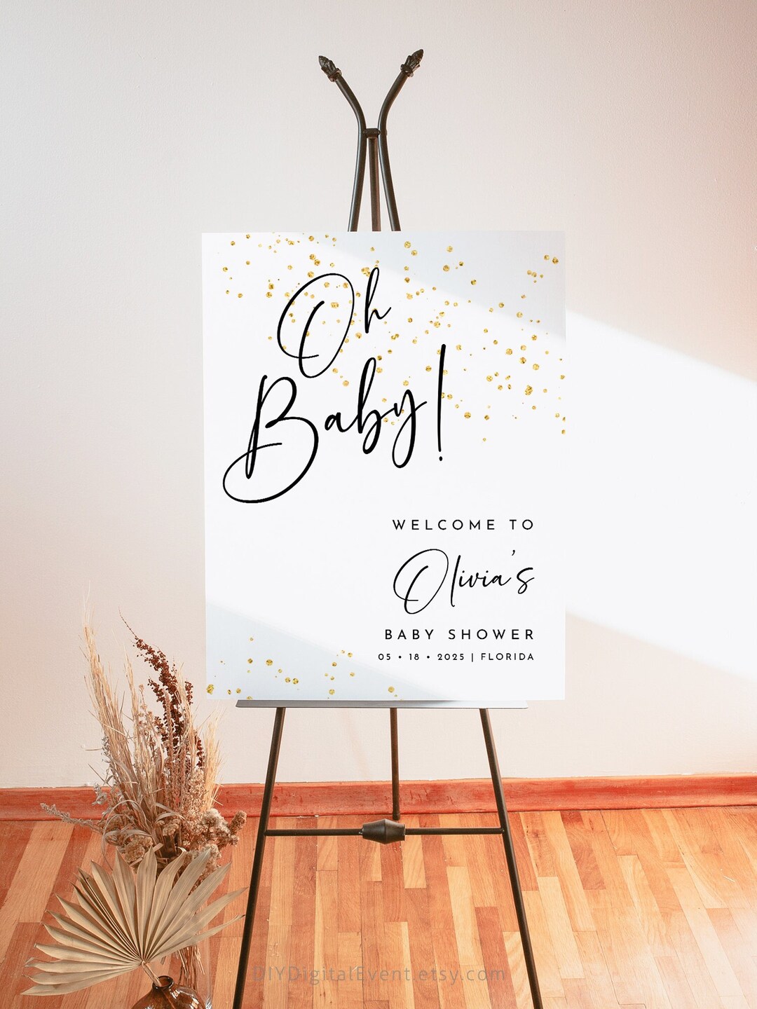 Minimalist Welcome Sign Template Printable Baby Shower Welcome Sign ...
