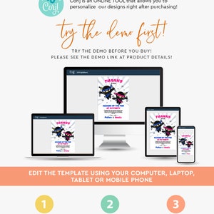 Editable Ninja Custom Sign Template Printable Blue Pink Ninja Custom ...