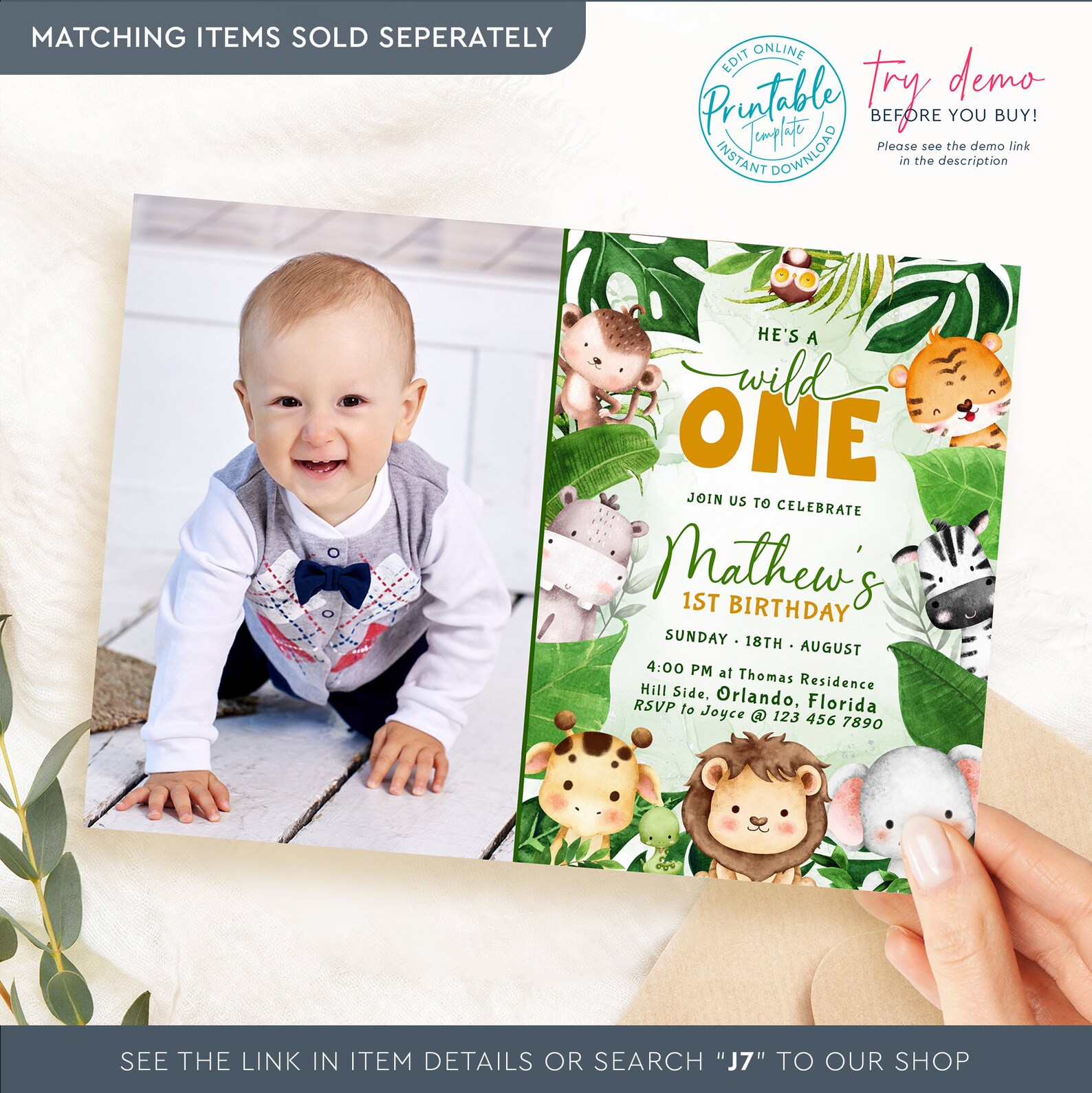 Editable Safari Animals Custom Sign Template Printable Wild Animals ...