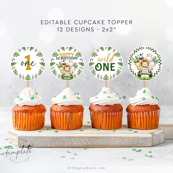 Wild One Cupcake Toppers - Etsy