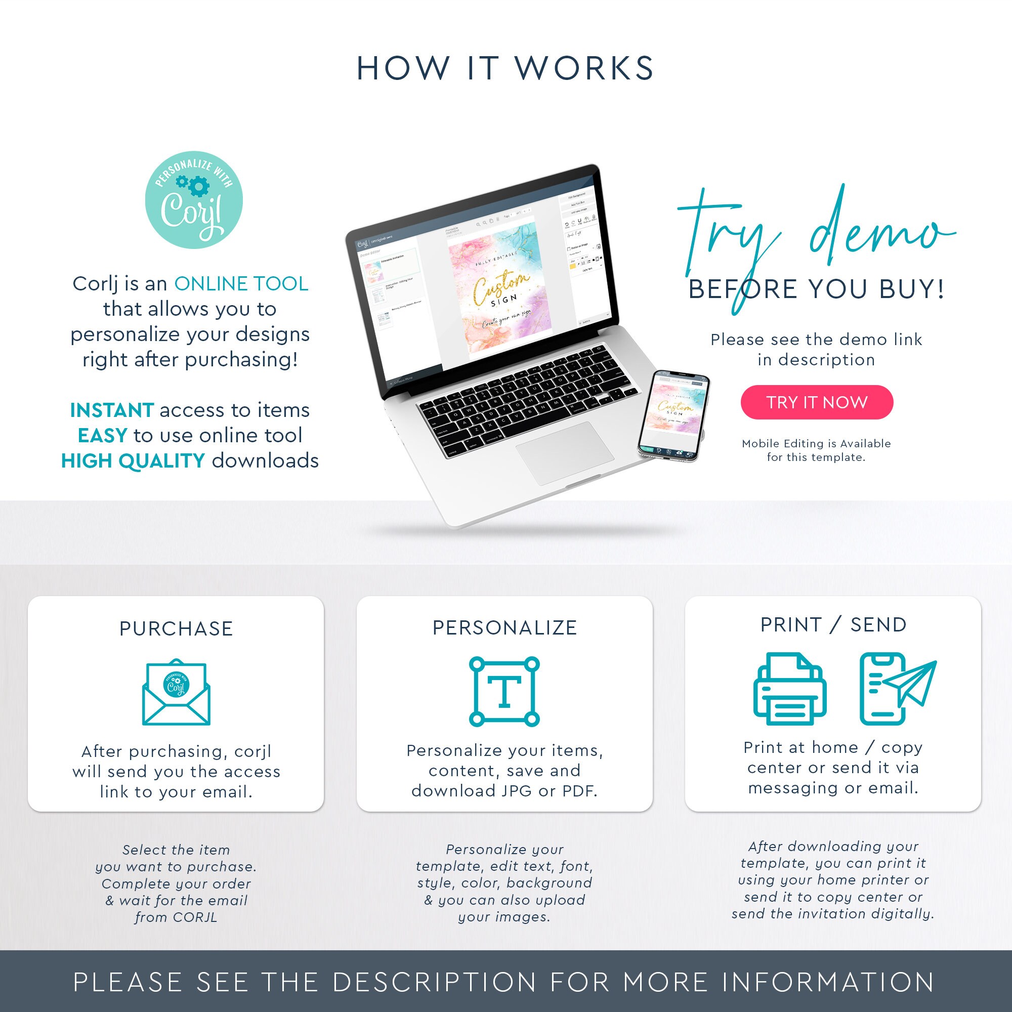 Colorful Custom Sign Editable Birthday Sign Baby Shower Sign Table Sign ...