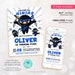 Editable Blue Ninja Birthday Invitation Template Printable Ninja ...