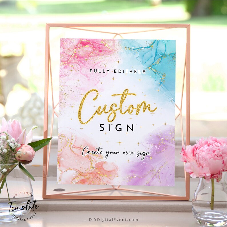 Colorful Custom Sign Editable Birthday Sign Baby Shower Sign - Etsy