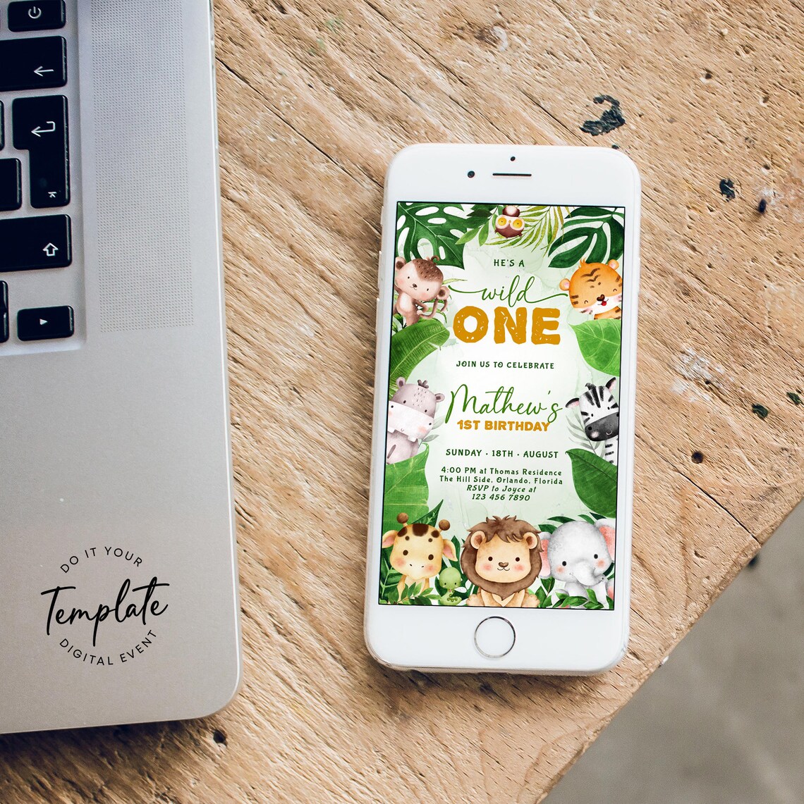 Editable Wild One Birthday Invitation Template Printable - Etsy