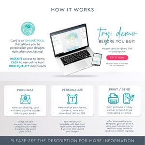 Editable Baby Shower Invitation Template Aqua Gold Baby Shower ...