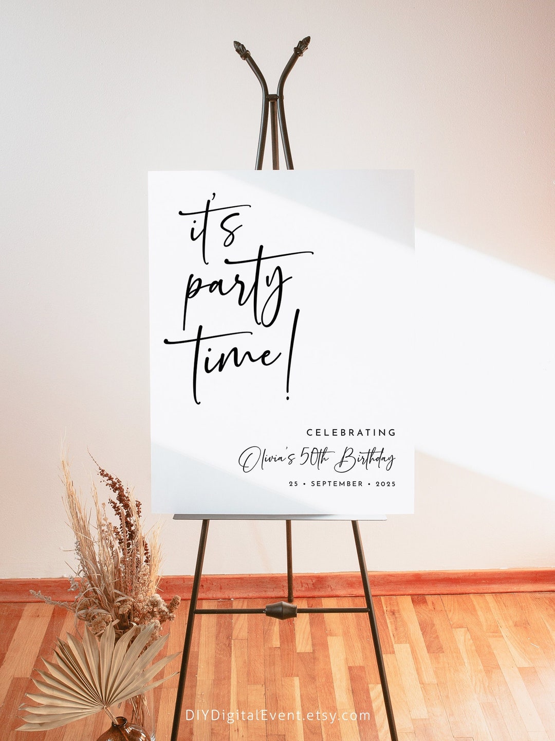 Minimalist Welcome Sign Template Editable Modern Birthday Welcome Sign ...