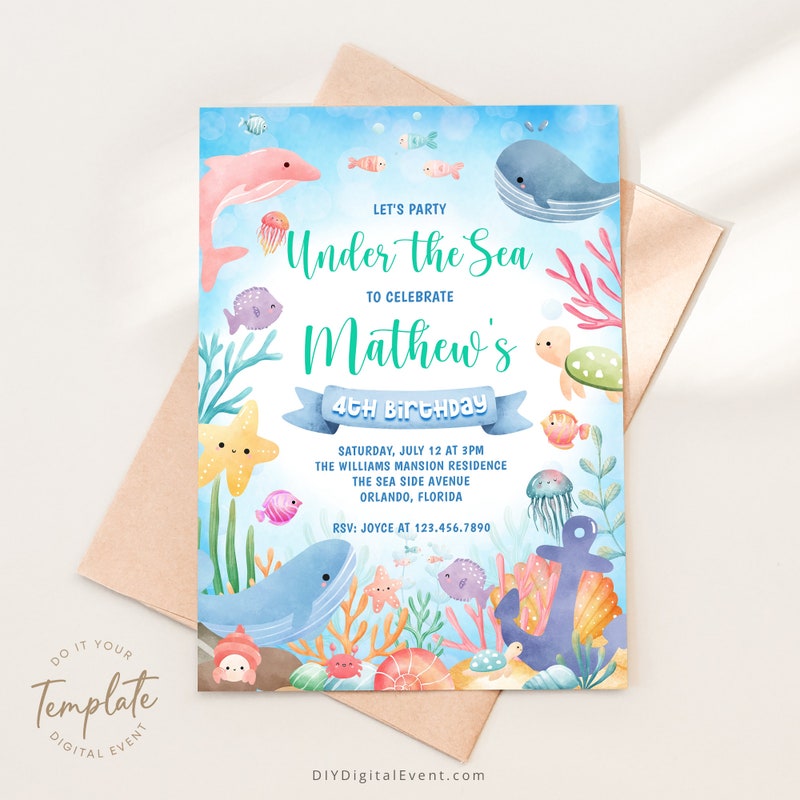 Ocean Invitation - Etsy