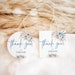 EDITABLE Blue Boho Favor Tags Floral Birthday Thank You Tags Gift Tag ...