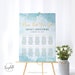 Editable Seating Chart Template Aqua Gold Baptism Seating Plan ...