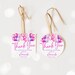 EDITABLE Purple Pink Favor Tags Balloons Birthday Thank You Tags Gold ...