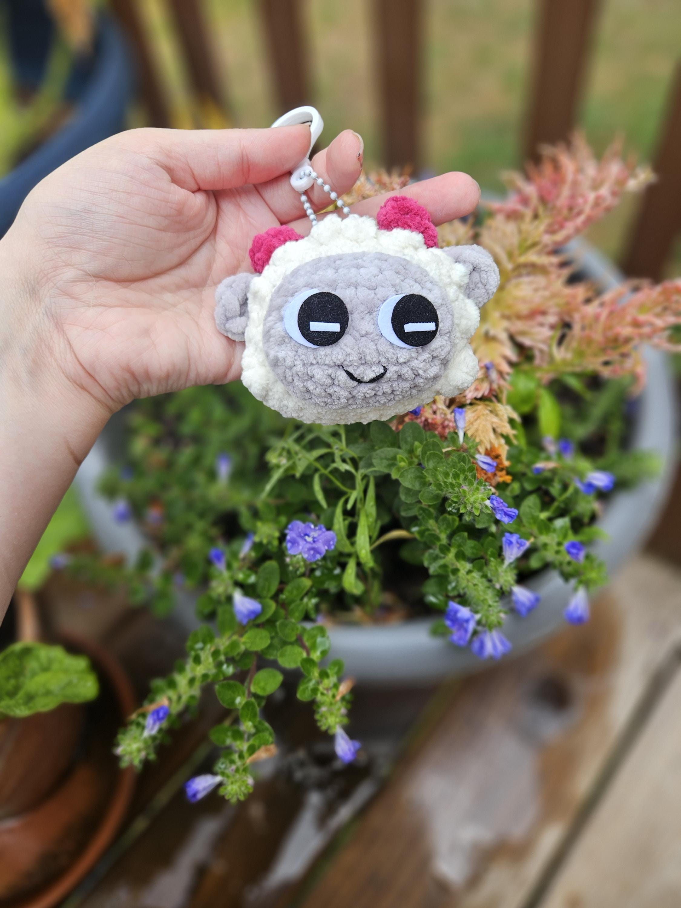Lamb Crochet Keychain Inspired Cult of the Lamb Handmade, Soft and ...