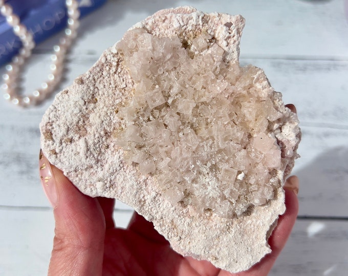 Pink Halite Cluster Searles Lake California | Natural Cubic Halite Salt ...