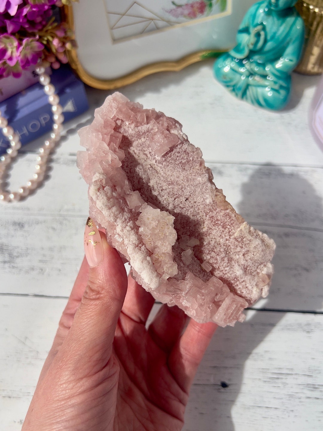 Pink Halite Cluster Searles Lake California | Natural Cubic Halite Salt ...