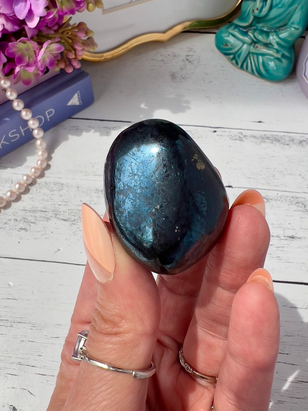 Rare Covellite Palmstone Covellite Blue Metallic Crystal Third Eye ...