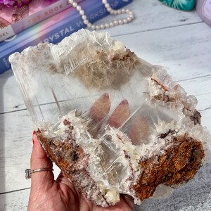 2.5 LB Garden Quartz and Dogtooth Calcite Selenite Slab | Natural ...