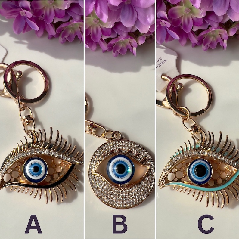 Evil Eye Keychain evil Eye Protection Jewelry Key Chain - Etsy