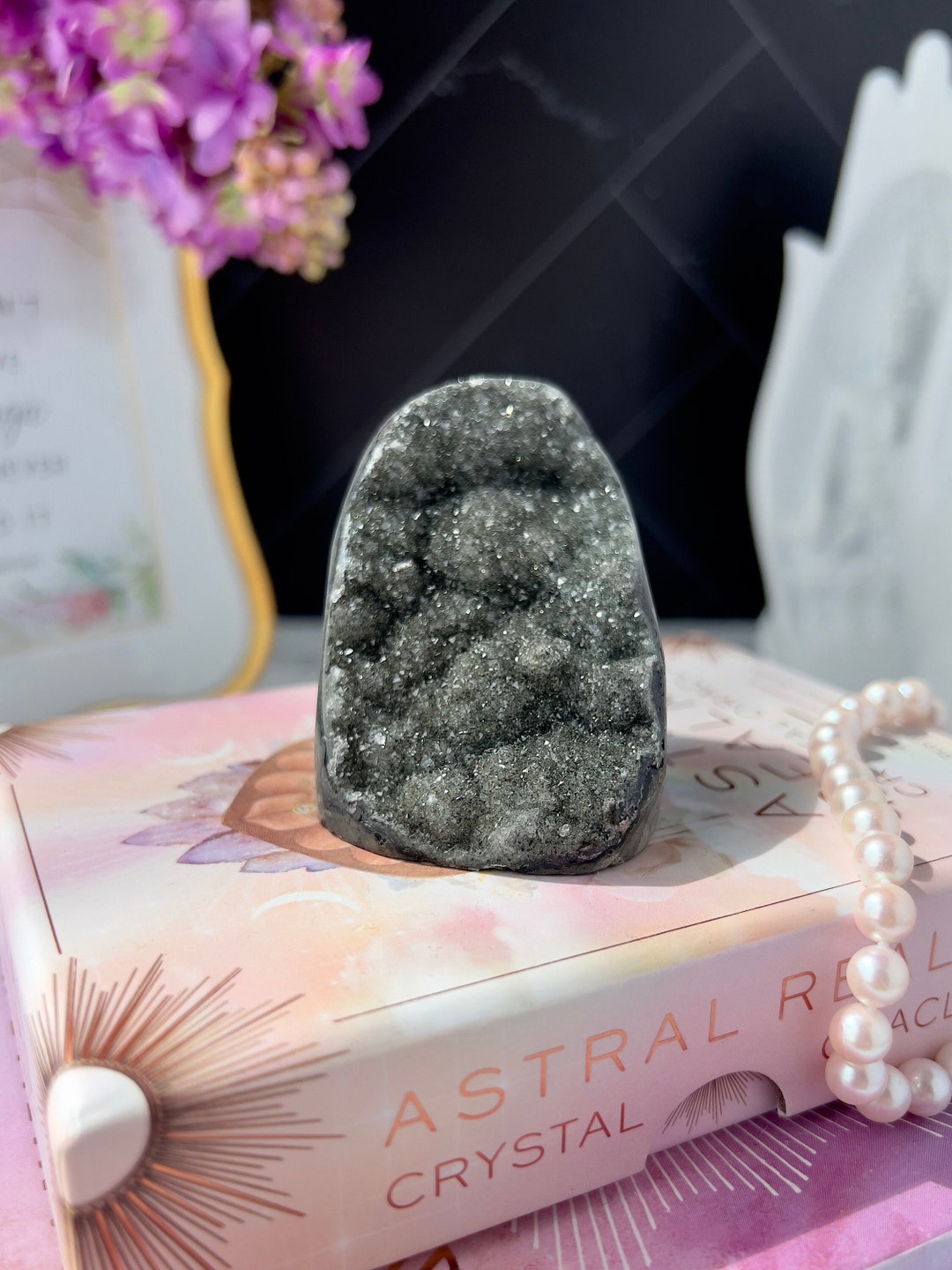 Rainbow Amethyst Cut Base From Uruguay | Home Decor Crystal | Druzy ...
