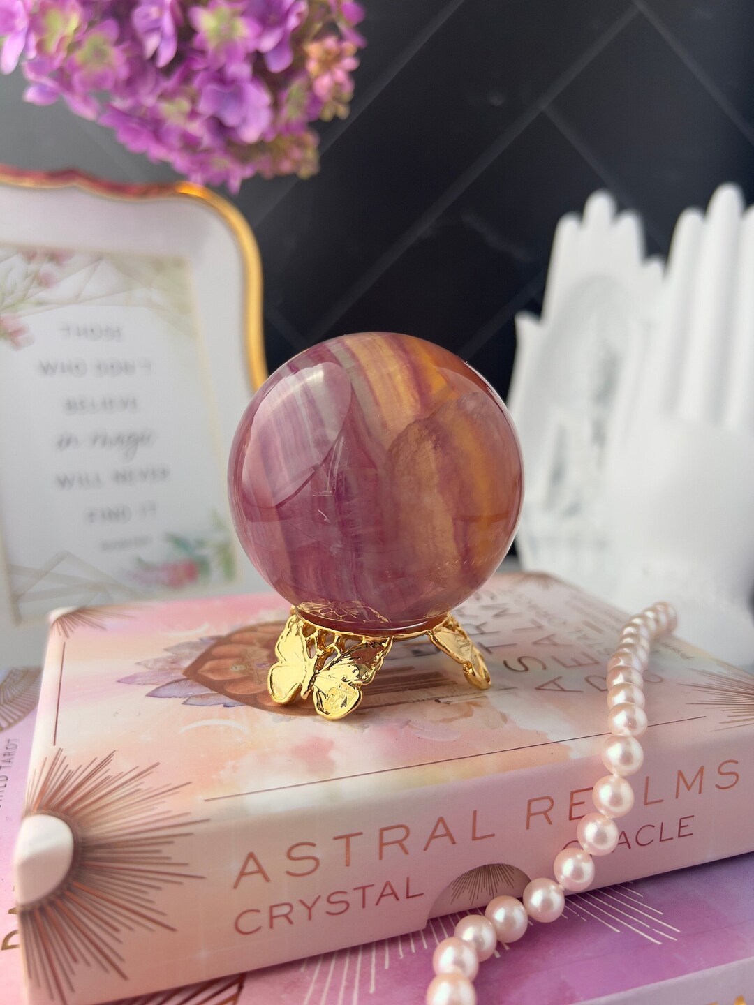 Rainbow Candy Fluorite Crystal Sphere Pastel Fluorite Polished Sphere ...