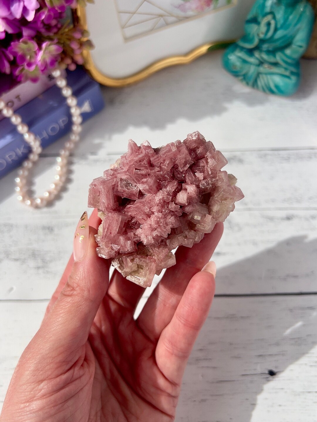 Pink Halite Cluster Searles Lake California Natural Cubic Halite Salt ...