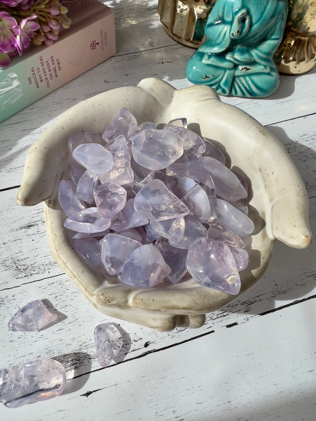 Genuine Lavender Moon Quartz Tumble Rare Lavender Moon Quartz From ...