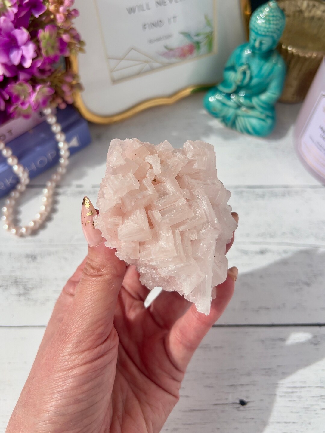 Pink Halite Cluster Searles Lake California | Natural Cubic Halite Salt ...
