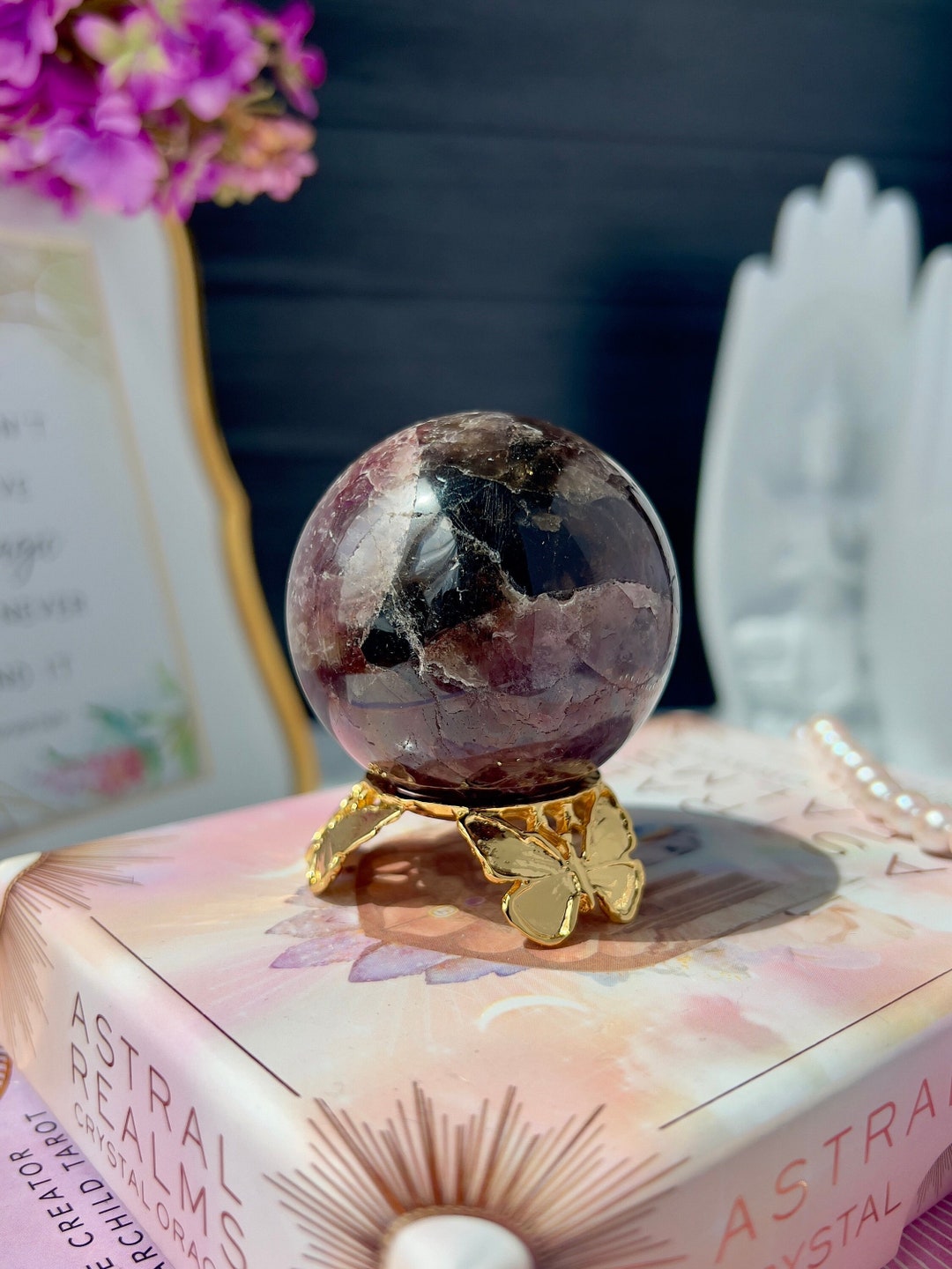 Rare Super Seven Crystal Sphere From Brazil Genuine Super 7 Crystal ...