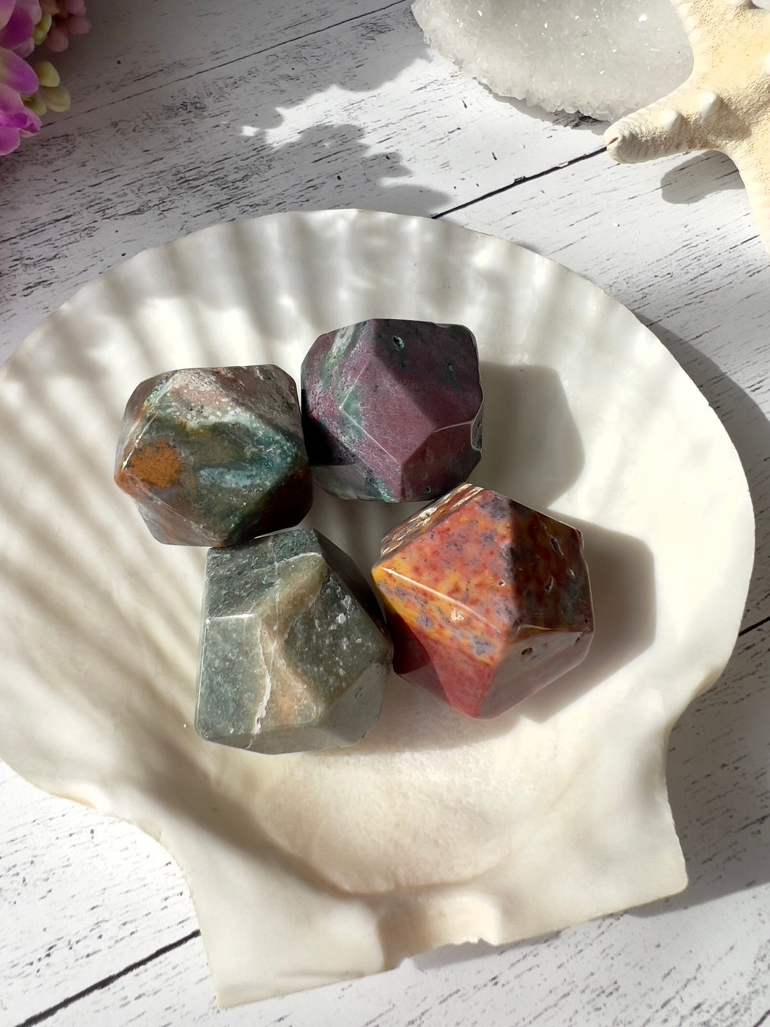 Medium Sea Jasper (ocean Jasper) Polyhedron Geos | High Quality Sea ...