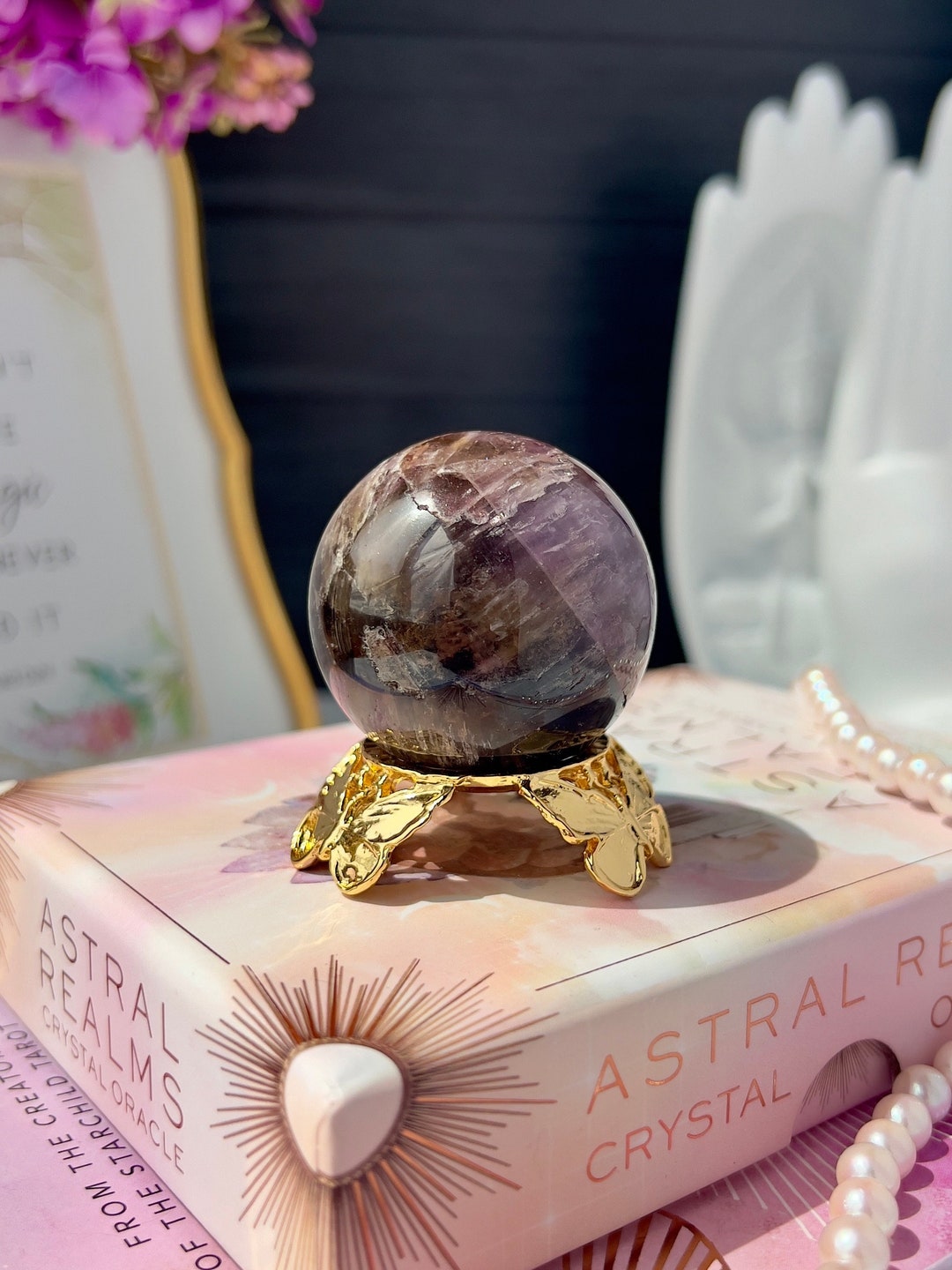 Rare Super Seven Crystal Sphere From Brazil Genuine Super 7 Crystal ...