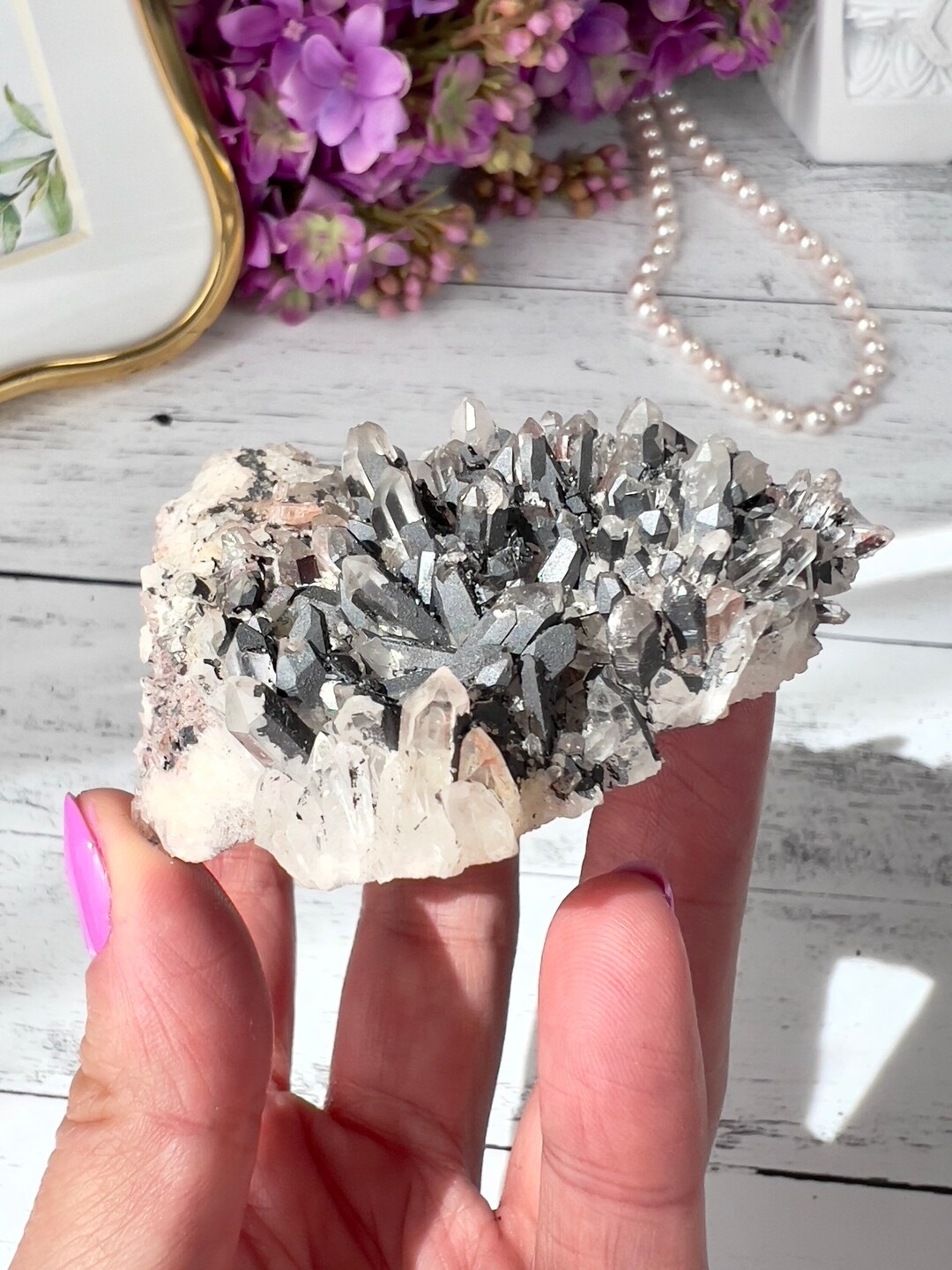 Hematite Coated Quartz Clusters | Rare Quartz Clusters Naturally Coated ...