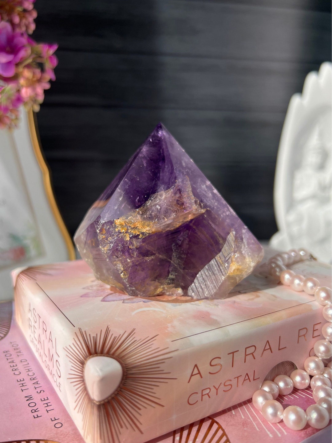 Raw Amethyst Top Polished Point Raw Amethyst Crystal Point Crystal for ...