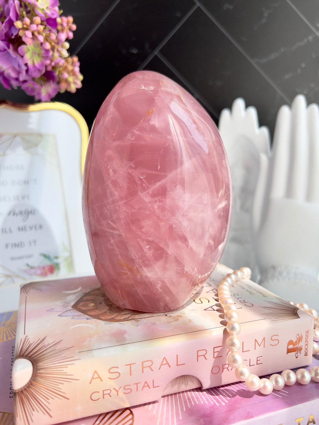 Star Rose Quartz Freeform 2 LB, 7oz Super Saturated Rose Quartz With ...