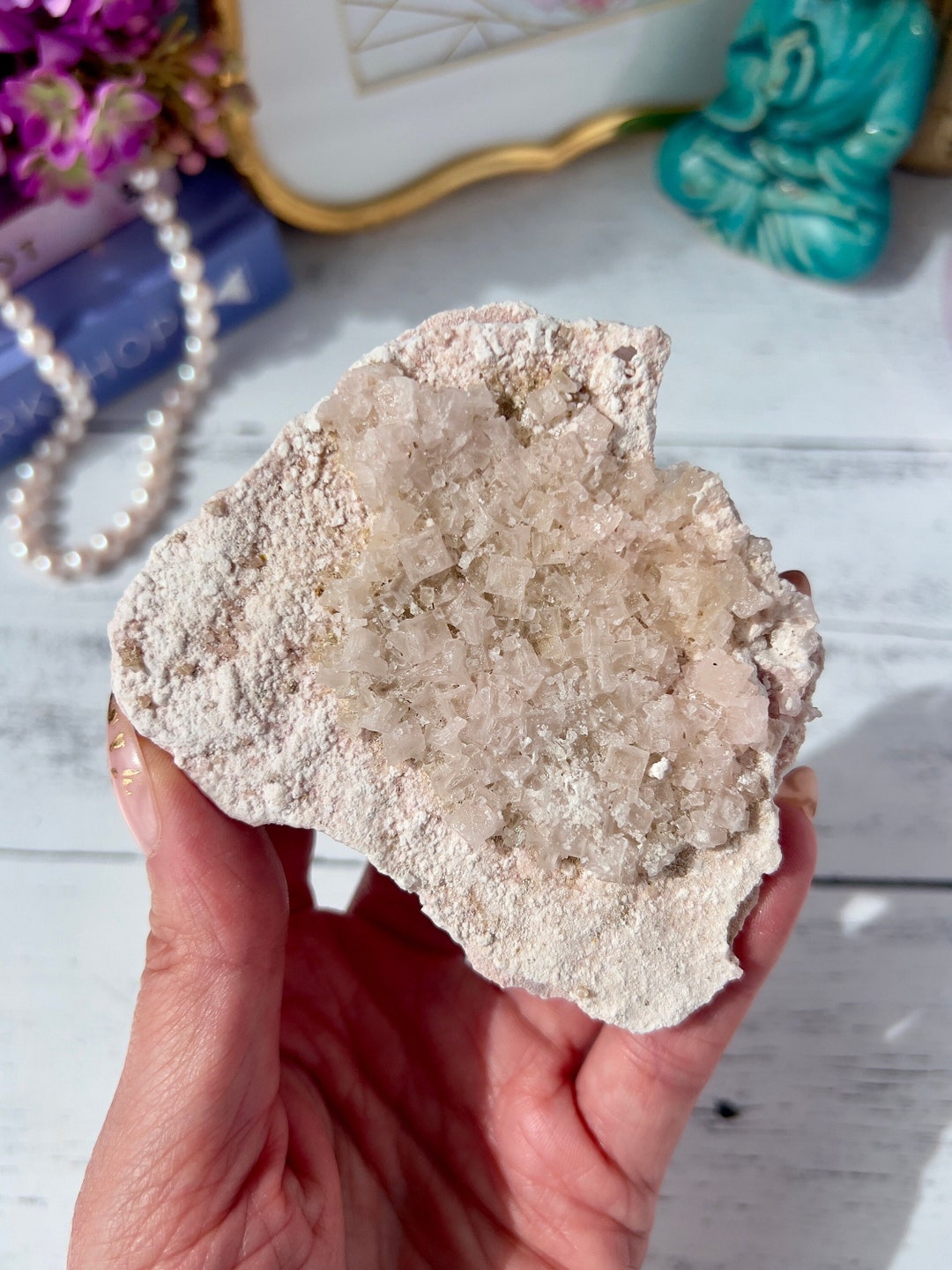 Pink Halite Cluster Searles Lake California | Natural Cubic Halite Salt ...