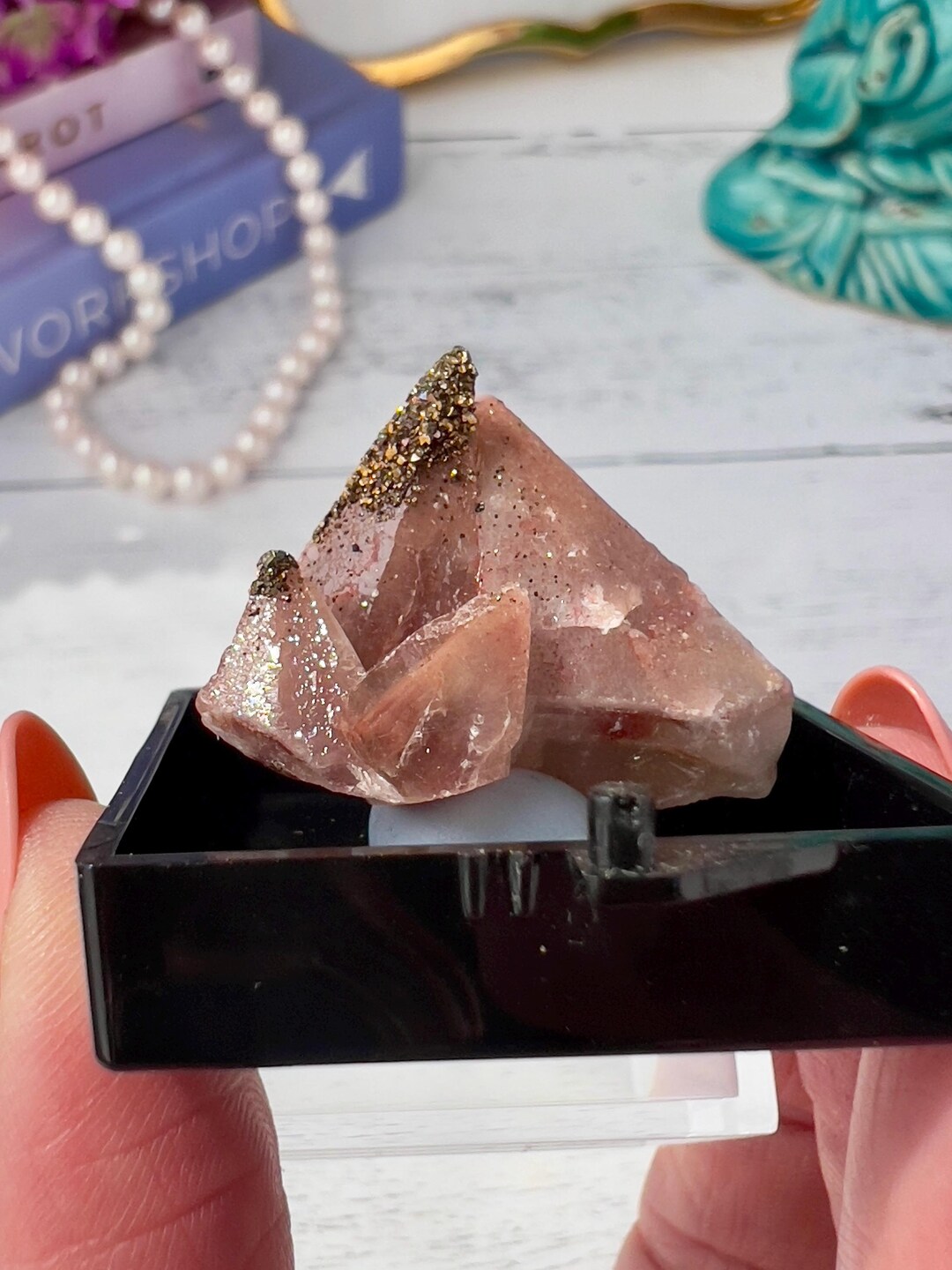 Rare Pyrite on Red Calcite Specimen From Hubei Province | Collector's ...