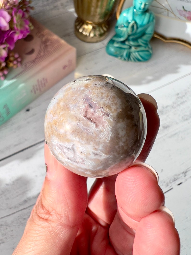 Natural Indian Agate Mini Sphere | Polished Crystal - Etsy