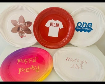 Personalized Party Plates | Etsy