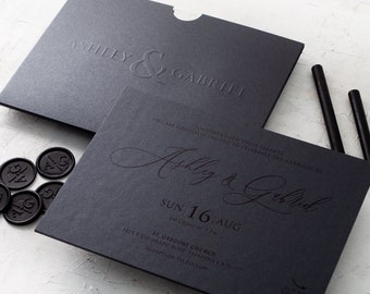 Wedding Embossed Invitation - Etsy