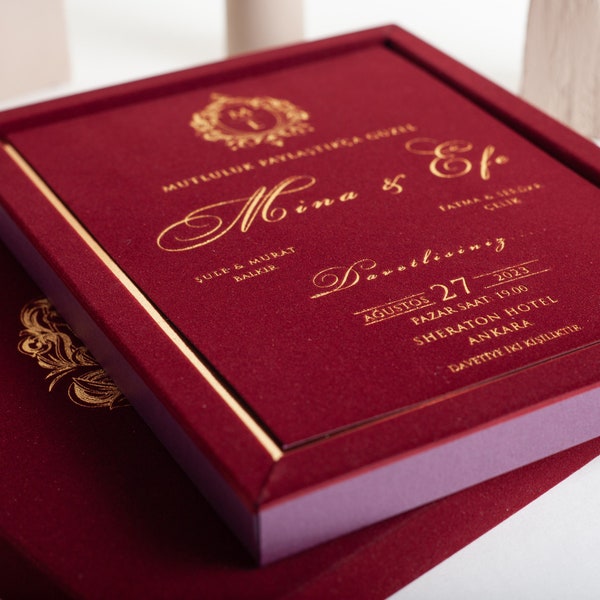 Red Velvet Wedding Invitations - Etsy