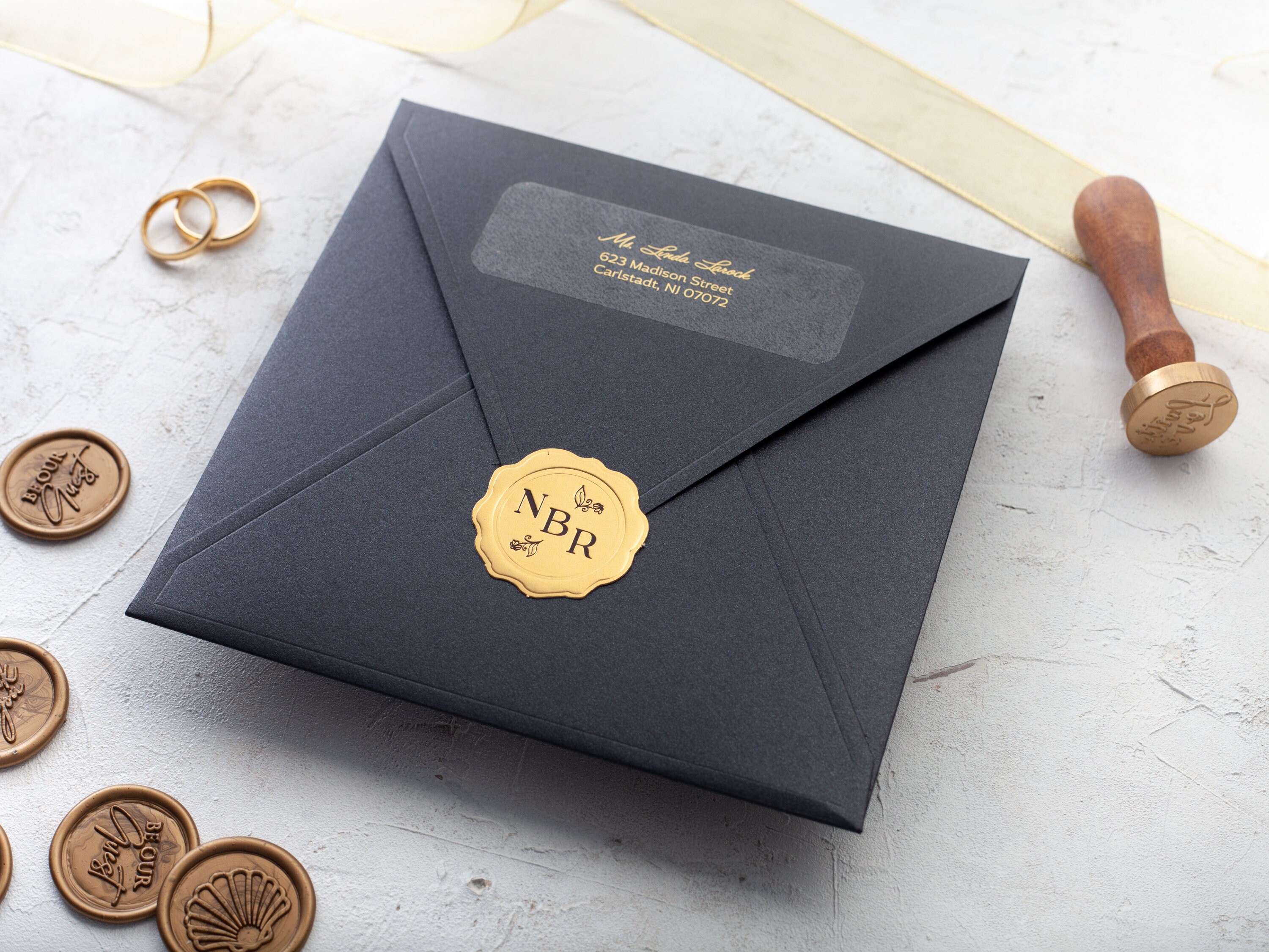 Wedding Invitation Address Labels: Gold/silver Foil or Transparent ...